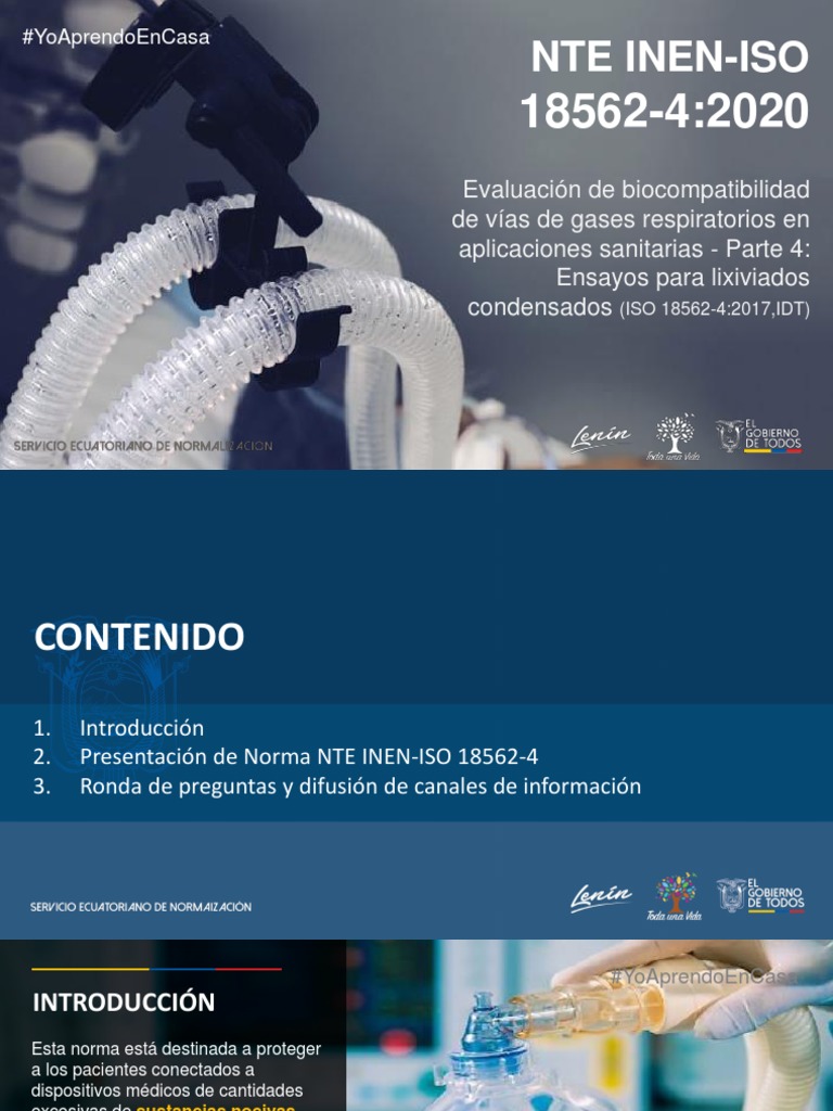 Presentación ISO 18562-4 | PDF | Dispositivo médico | Oxígeno