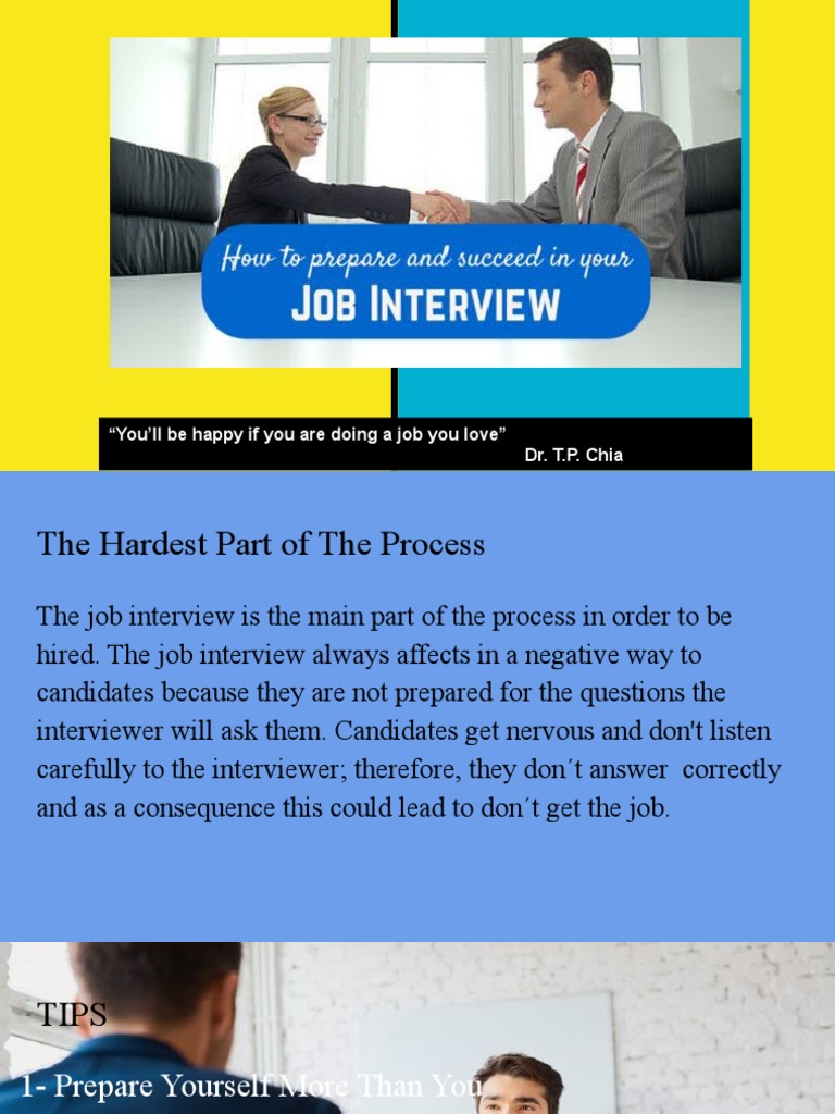 How To Succeed in A Job Interview | PDF