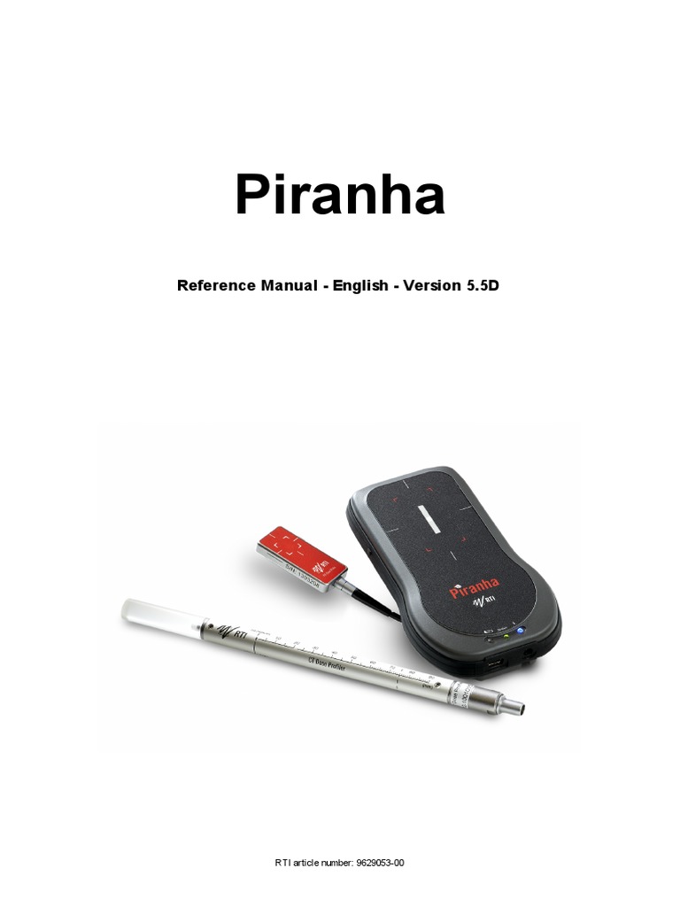 Piranha: Reference Manual - English - Version 5.5D | PDF | Usb | X Ray