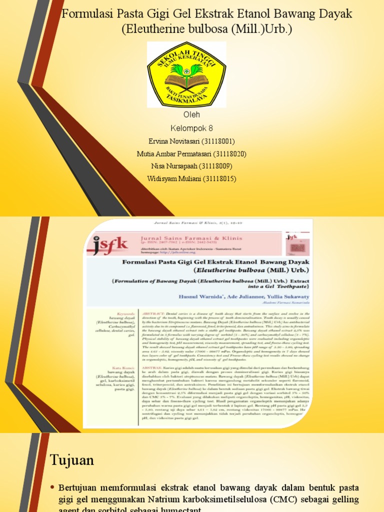 Formulasi Pasta Gigi Gel | PDF