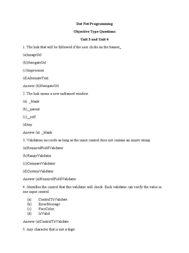 Unit3 Dot Net | PDF | Html Element | Xml