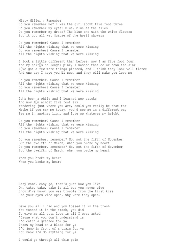 Grenade Lyrics Bruno Mars | PDF | Nature