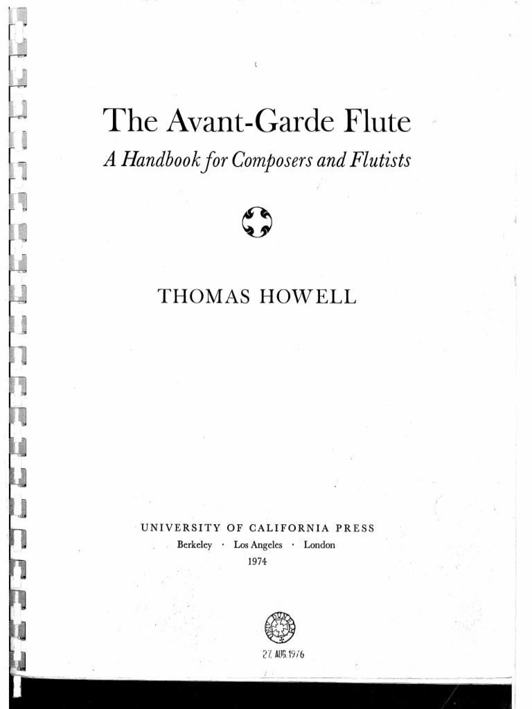 The Avant - Garde Flute PDF | PDF