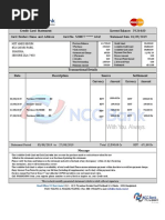 Credit Card Statement | PDF | Credit Card | Banks