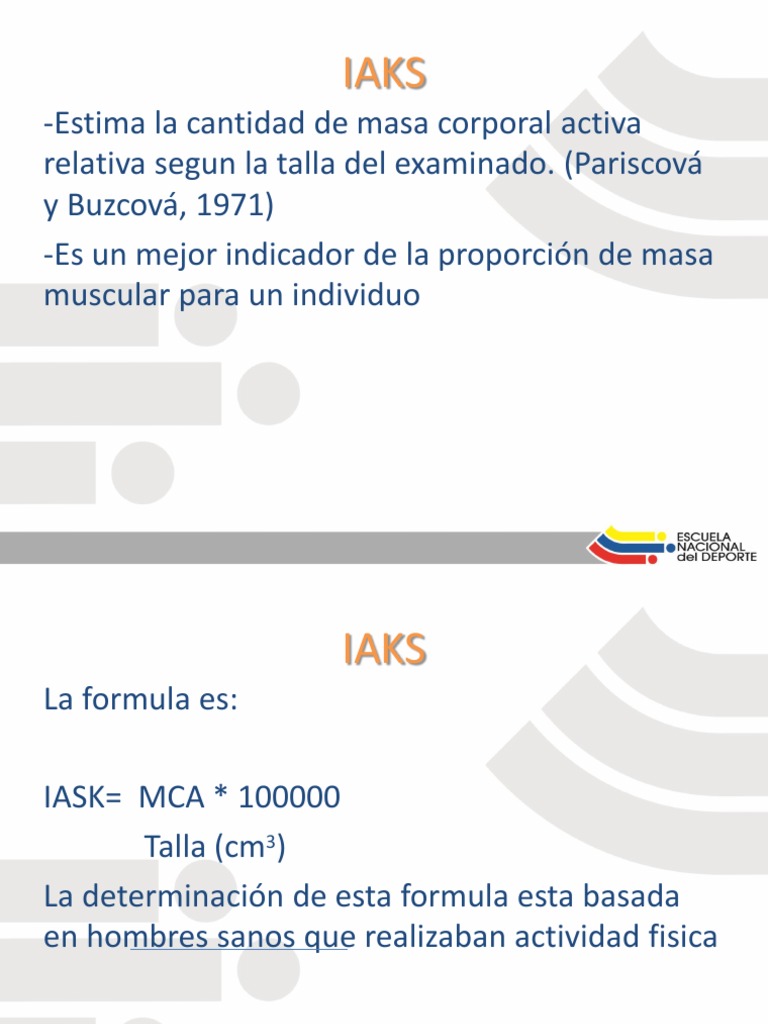 Fórmula IAKS para Masa Corporal Activa | PDF | Salud y bienestar