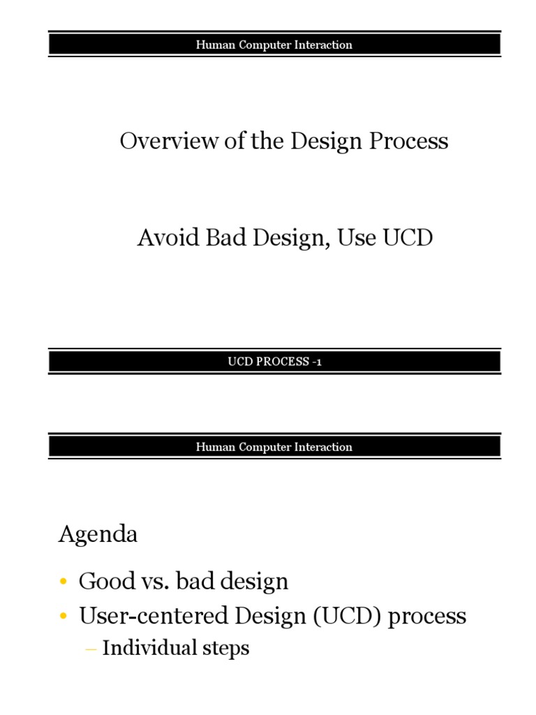 Overview of The Design Process: Human Computer Interaction | PDF ...