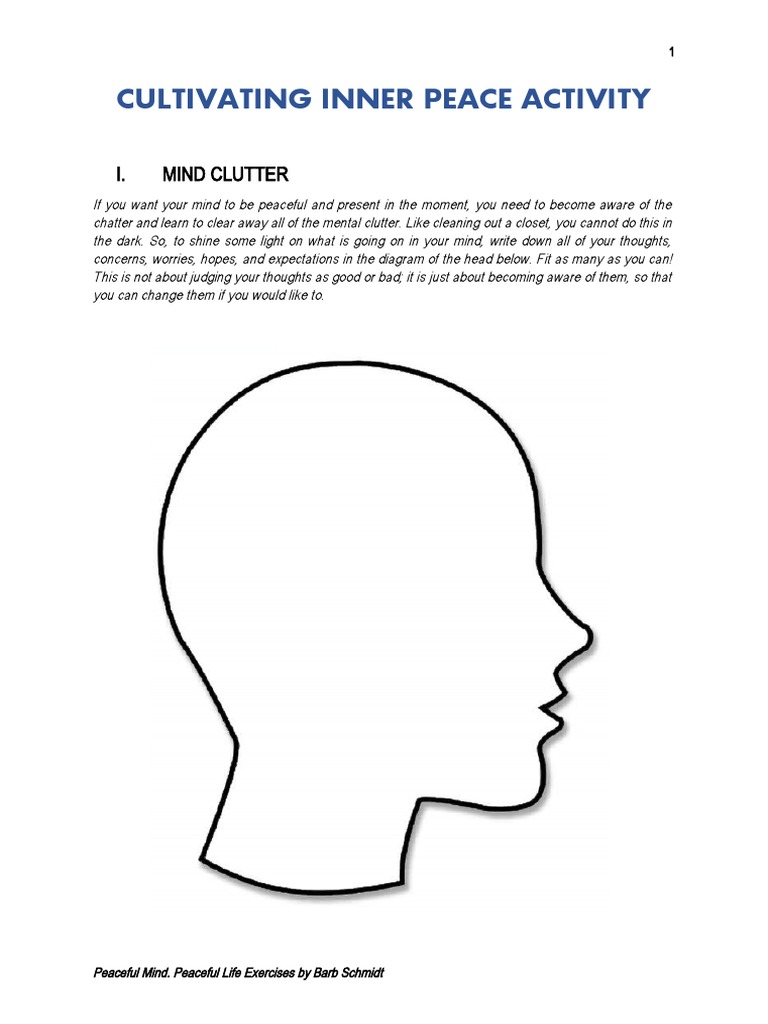 Cultivating Inner Peace Activity: I. Mind Clutter | PDF | Mantra | Prayer