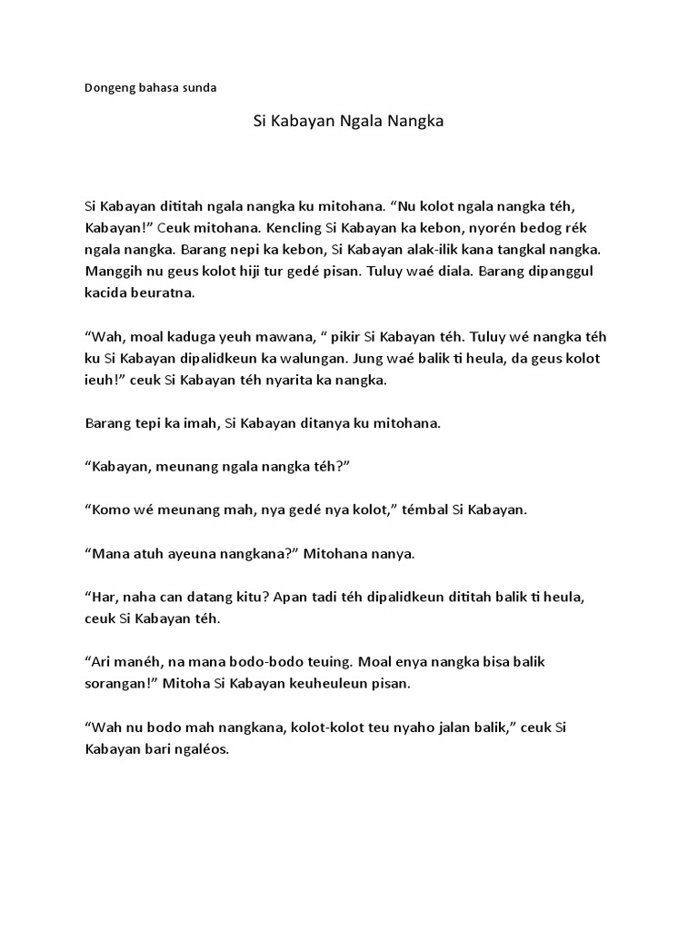 Dongeng Bahasa Sunda Pdf