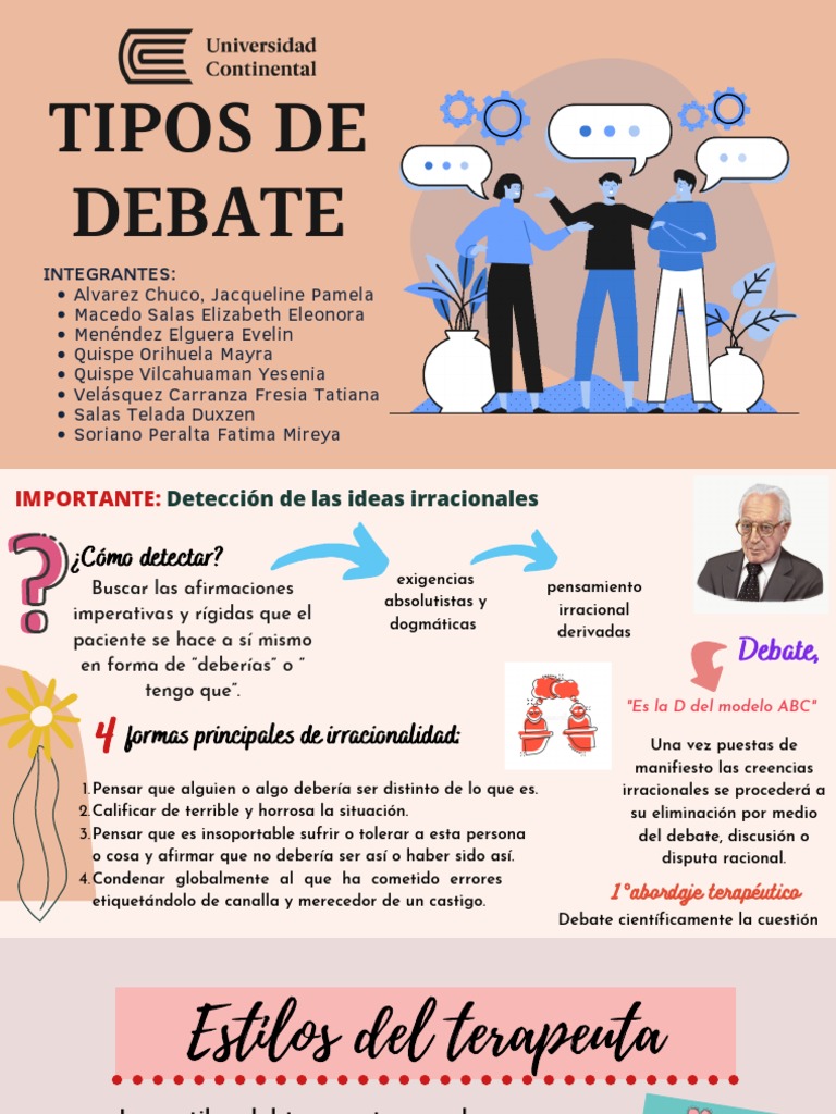 Tipos de Debate | PDF | Psicoterapia | Terapia racional de comportamiento emotivo