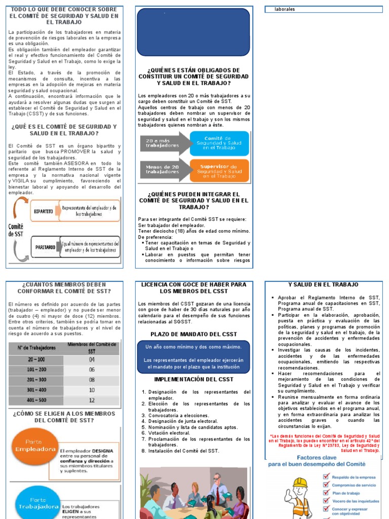 Elecciones Del CSST - 2019 - 2021 - Triptico | PDF | Seguridad y salud ...