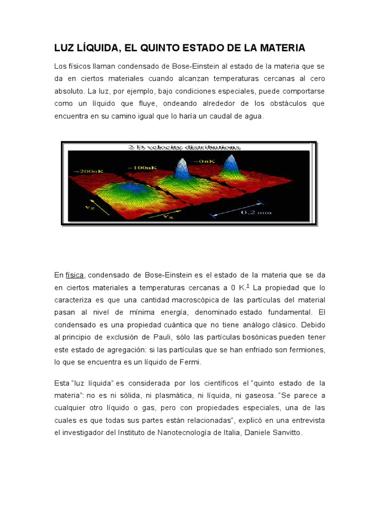 LUZ LÍQUIDA July | PDF | Materia Condensada | Física de la Materia ...
