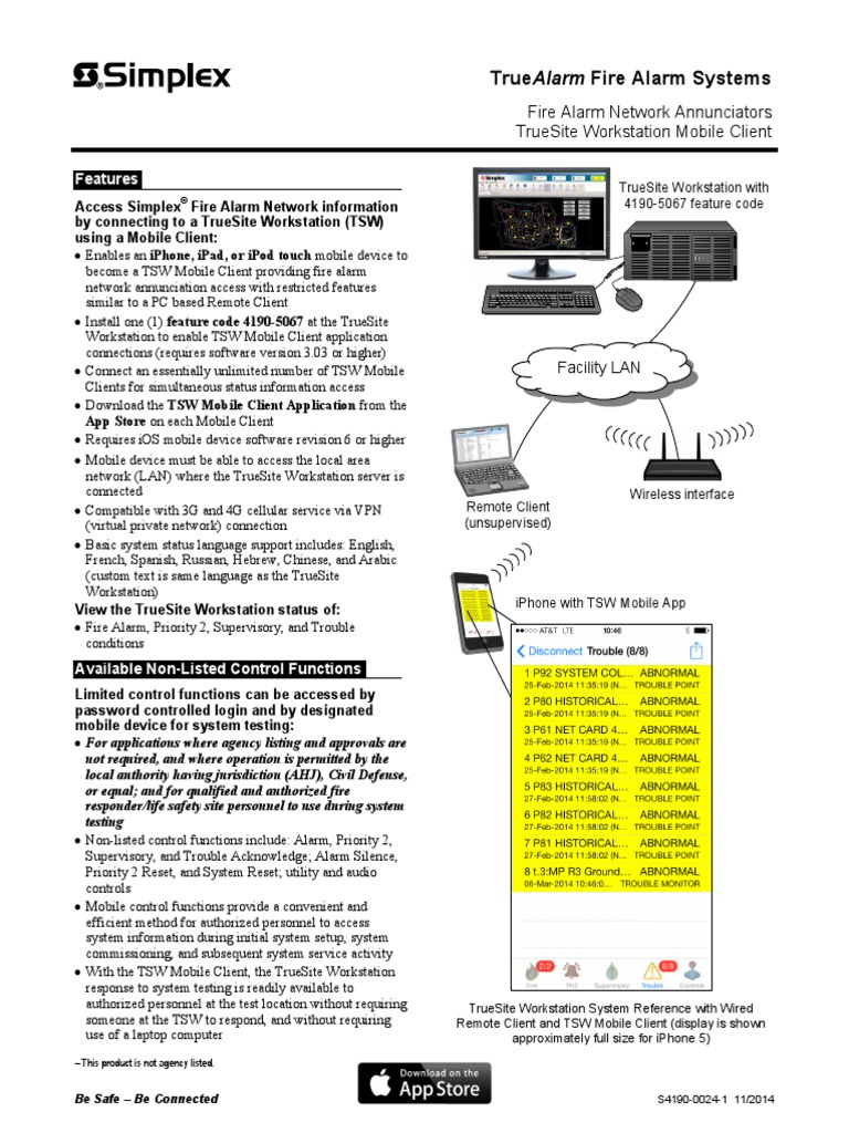 Fire Alarm Network Annunciators Truesite Workstation Mobile Client ...