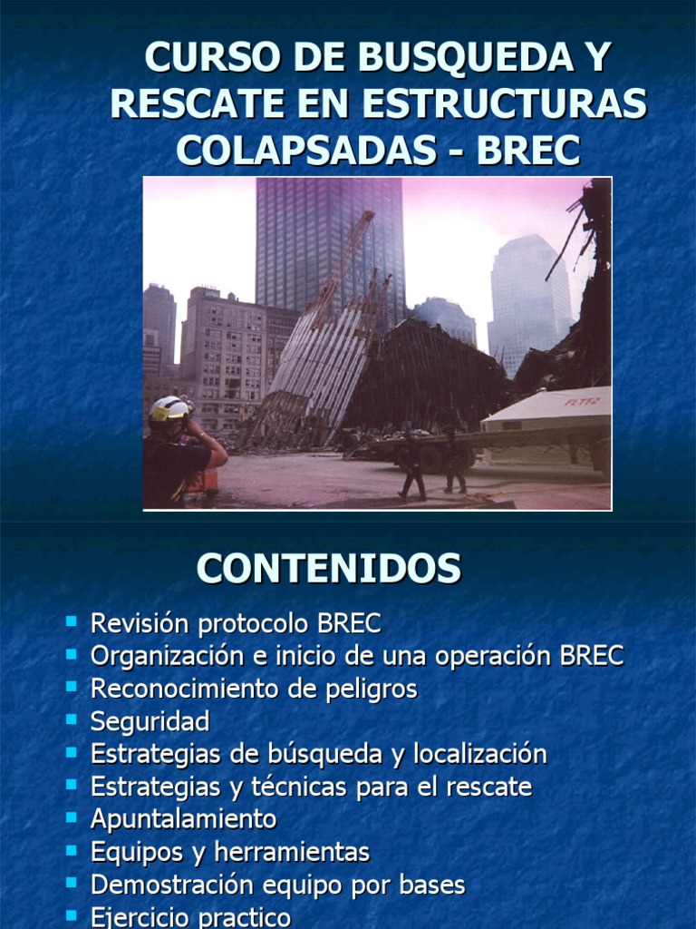 Curso de Búsqueda y Rescate BREC | PDF | Madera | Hormigón