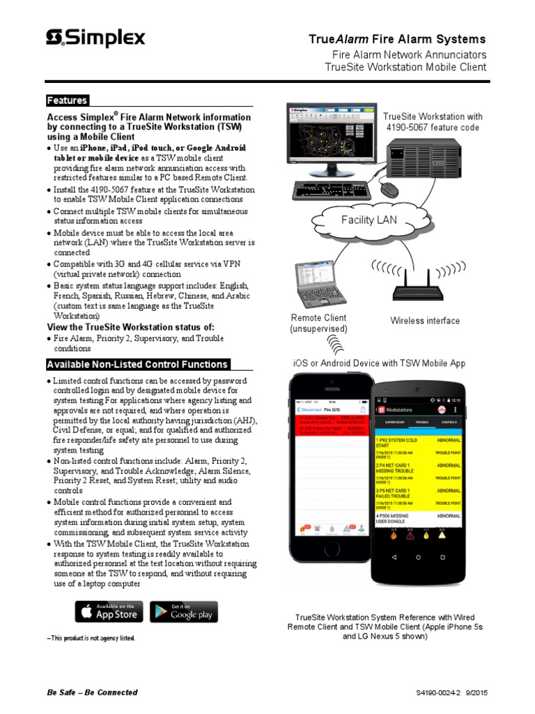 Fire Alarm Network Annunciators Truesite Workstation Mobile Client ...
