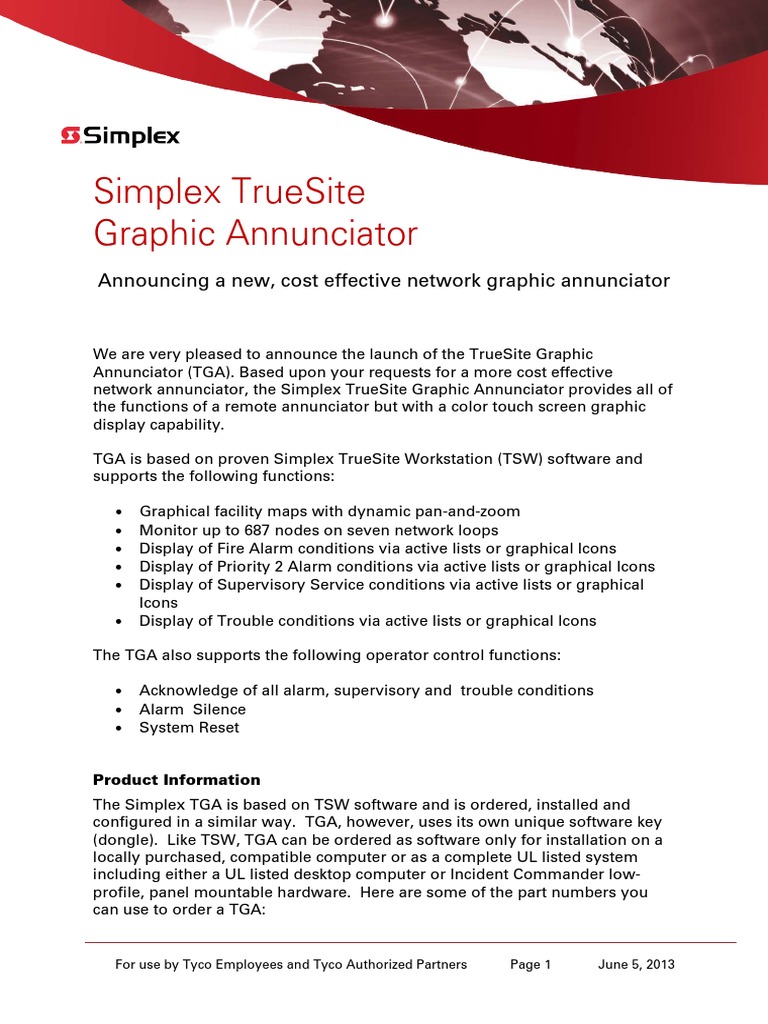 Simplex TrueSite Graphic Annunciator | PDF | Workstation | Icon (Computing)