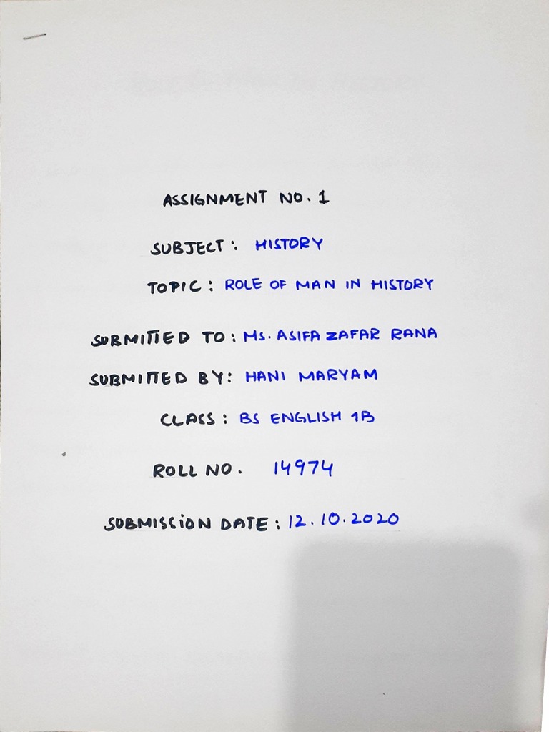 Role of Man in History PDF | PDF