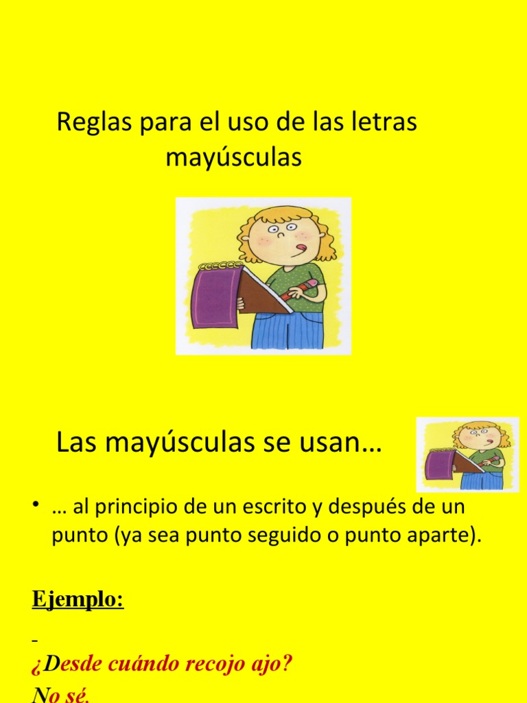Reglas para El Uso de Las Letras May - Sculas I | PDF