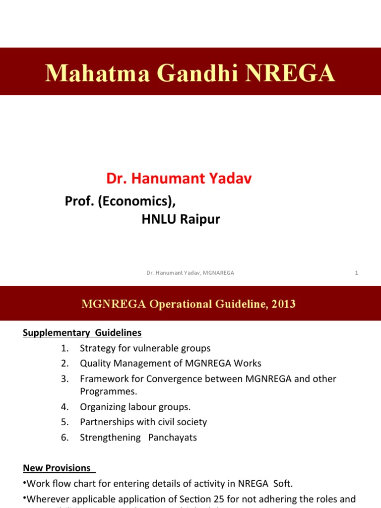 MGNREGA | PDF | Economies | Business