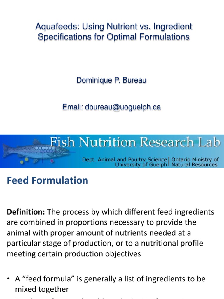 Aquafeed Formulation Insights | PDF | Animal Feed | Nutrients