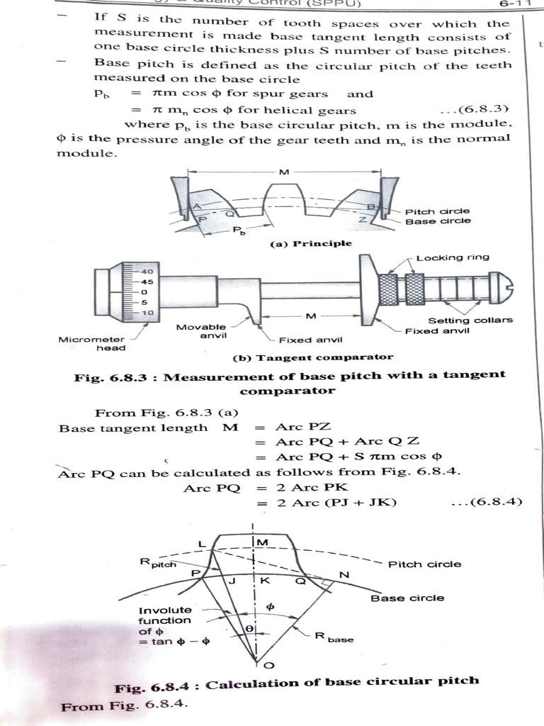 Base Tangent Length | PDF | Gear | Space
