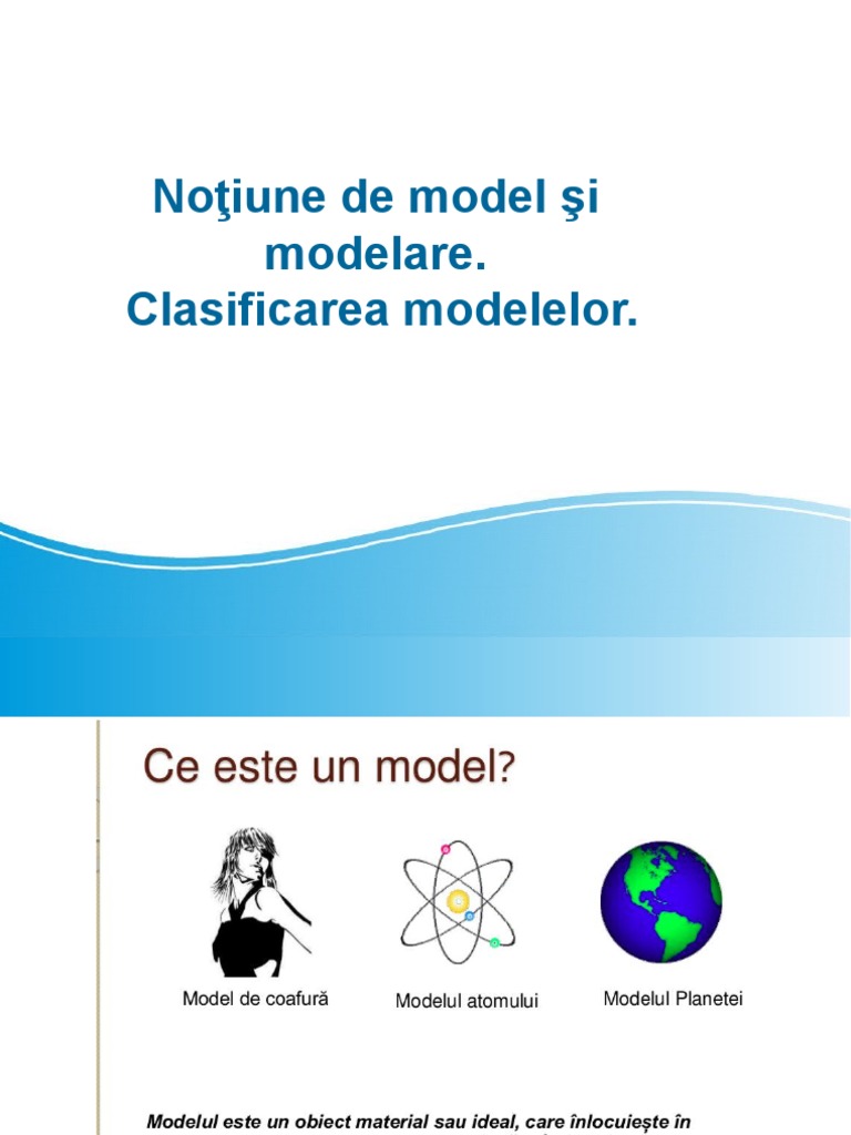 01 Inf3 Notiune de Model | PDF