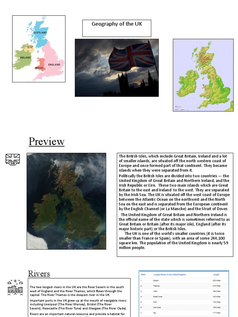 Geography of The UK | PDF | River Thames | British Isles