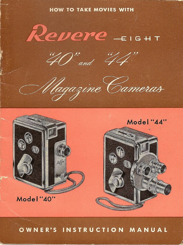 Revere Eight Models 40 and 44 Manual | PDF | Camera | Exposure ...
