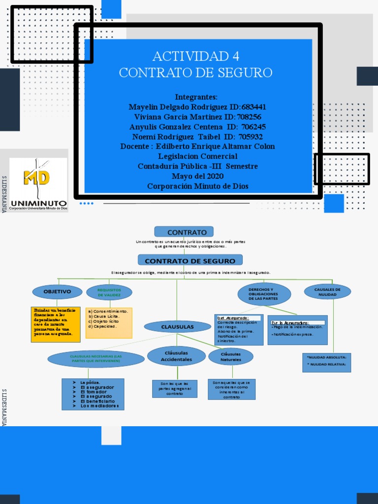 Actividad 4-Contrato de Seguro | PDF | Póliza de seguros | Seguro