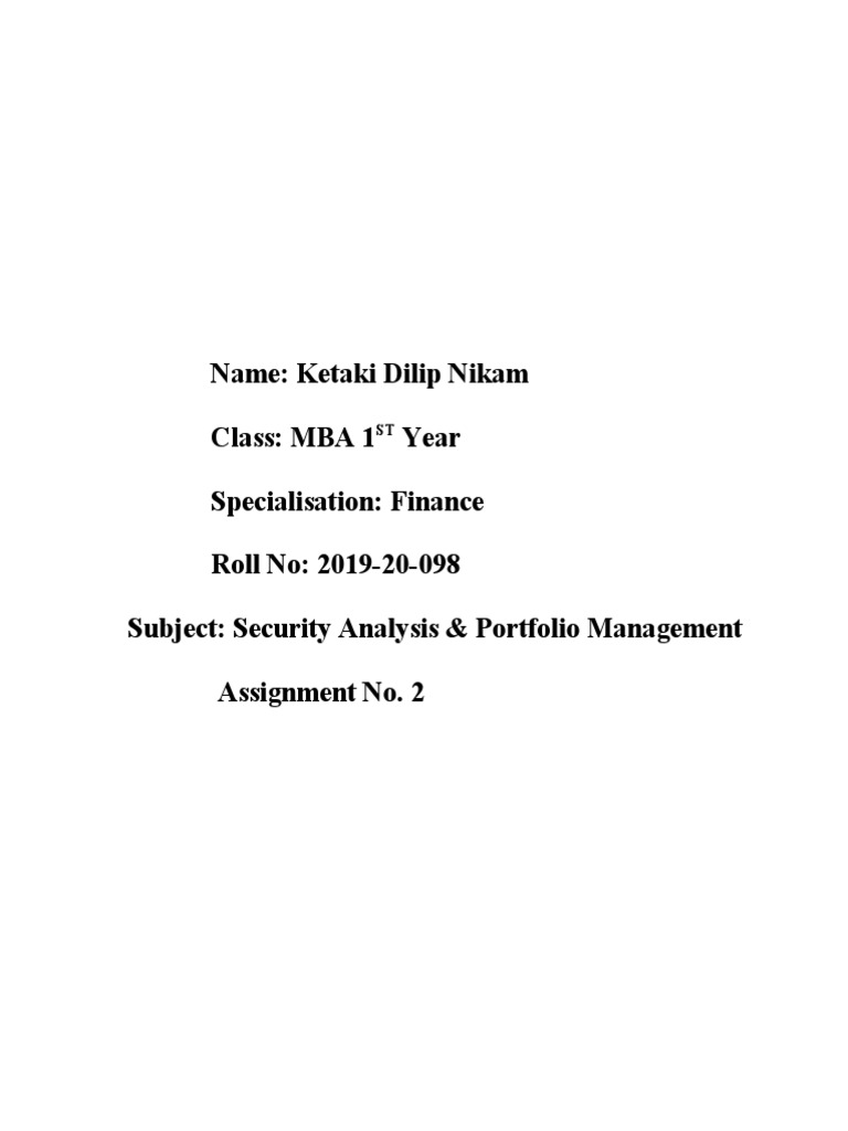 098 Sapm 2 | PDF | Capital Asset Pricing Model | Modern Portfolio Theory