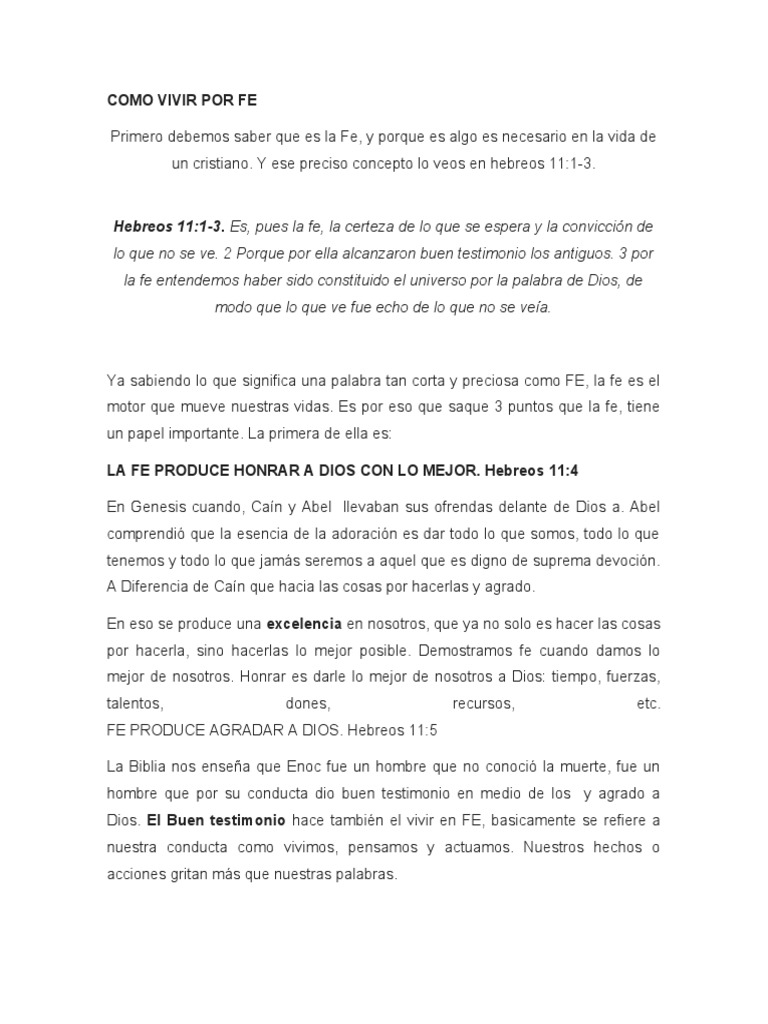Predicacion Sobre La Fe – 6 prédicas cristianas escritas impactantes – MMGO