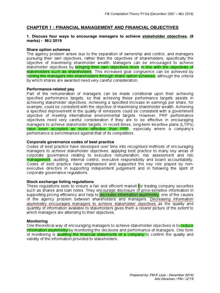 FM Compilation Theory PYQs | PDF | Net Present Value | Internal Rate Of Return