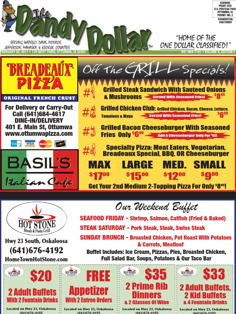 The Dandy Dollar Feb 2 | PDF | Steak | Bacon