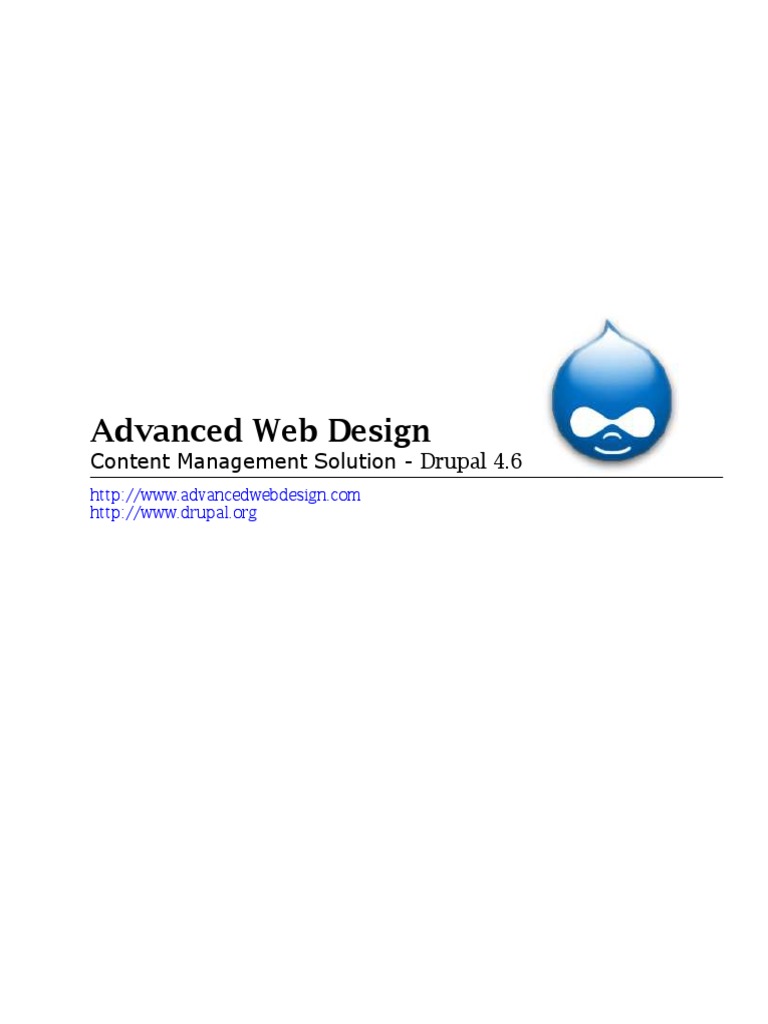 Advanced Web Design Content Management Solution Drupal 46 Pdf Websites Drupal