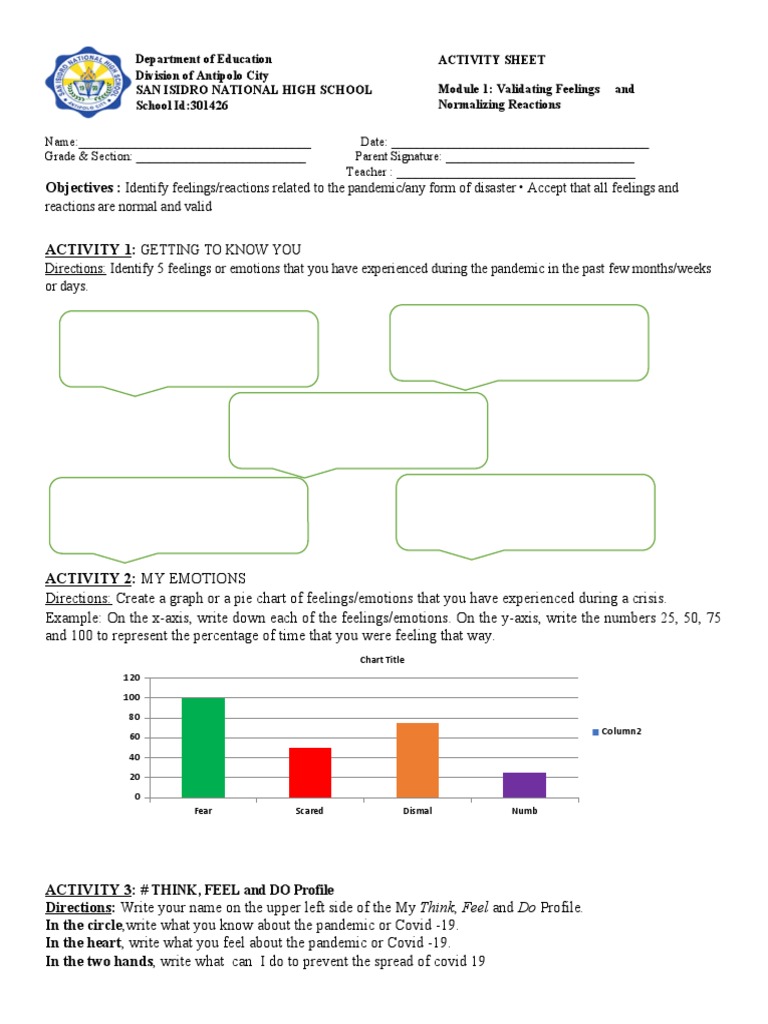 Pfa Activity Sheet | PDF