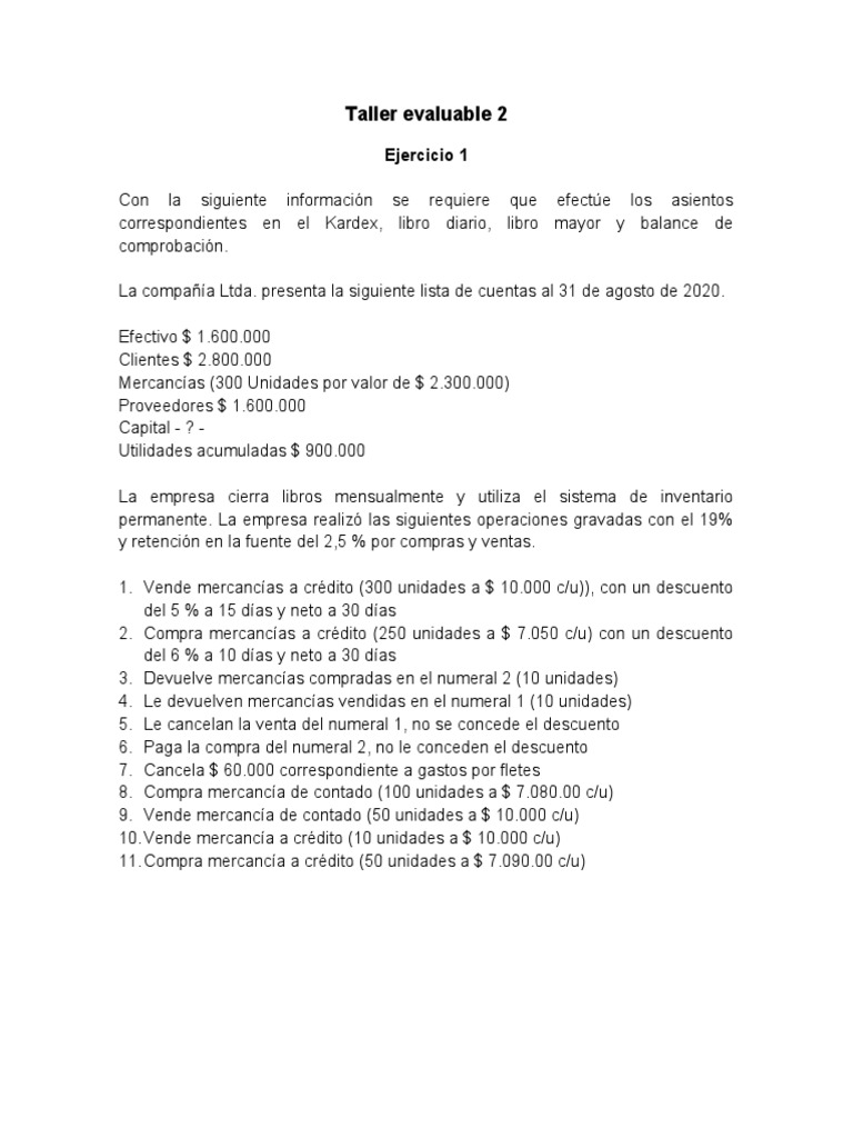 Taller Evaluable 2 | PDF | Bancos | Economias