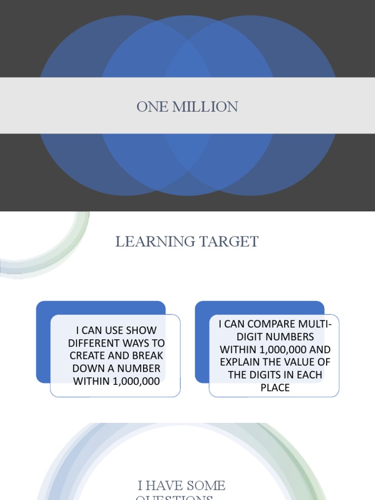 A Million Dots Math Lesson | PDF | Travel