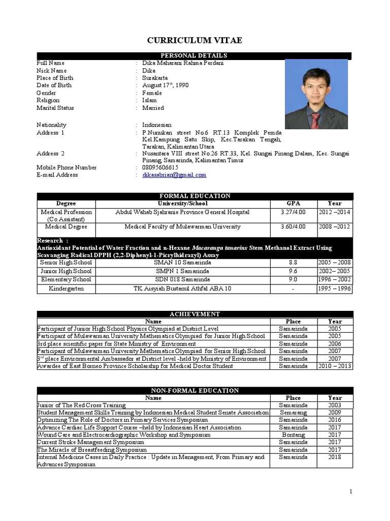 CV (Riwayat Hidup) Panggea Ghiyats | PDF | Learning | Behavior Modification