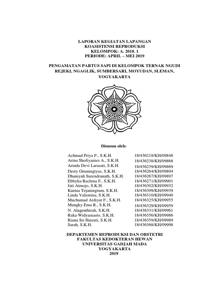 Laporan Koasistensi Reproduksi Partus Pedet | PDF | Kesehatan Holistik ...