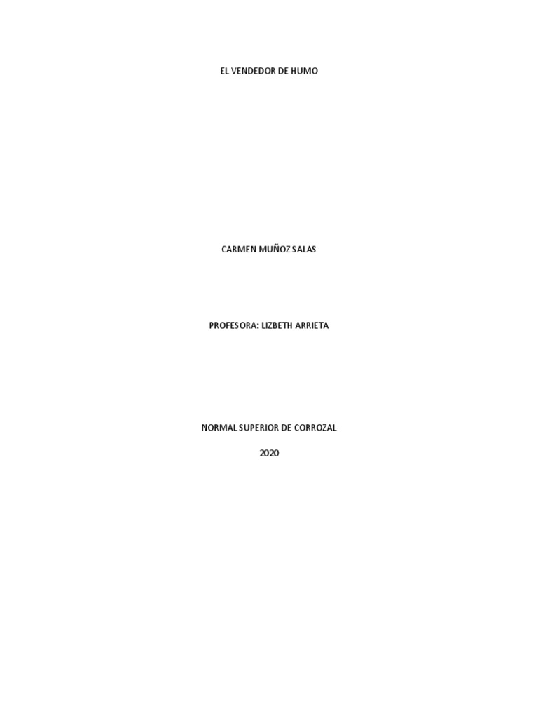 El Vendedor de Humo | PDF