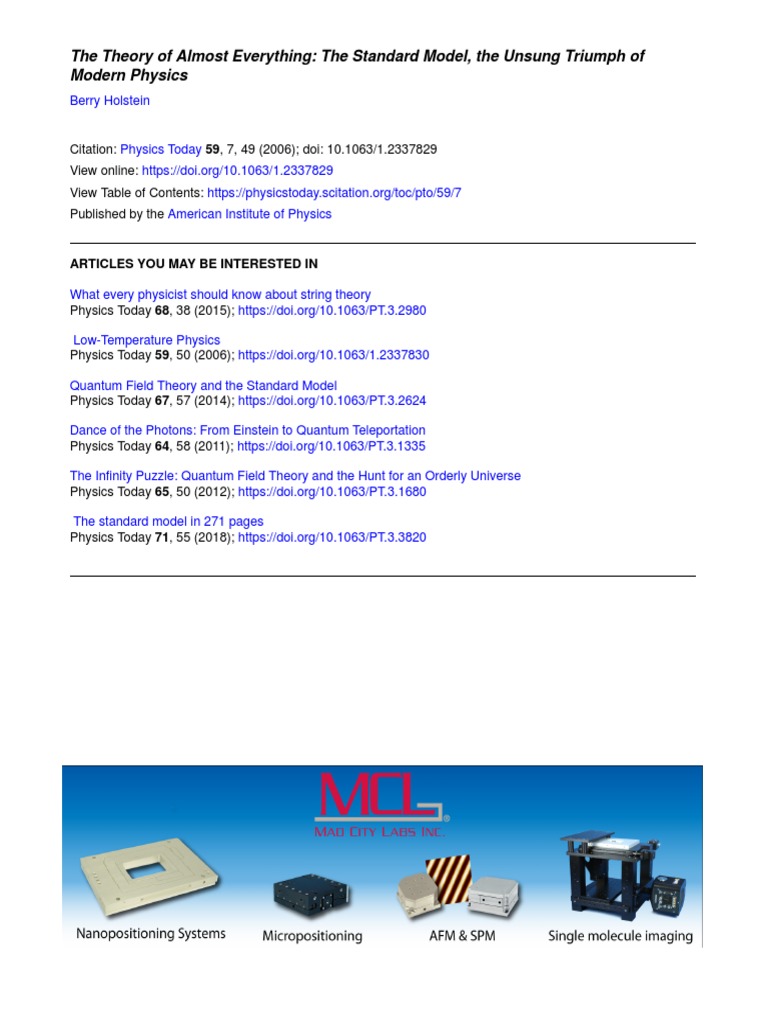 The Theory of Almost Everything: The Standard Model, The Unsung Triumph ...