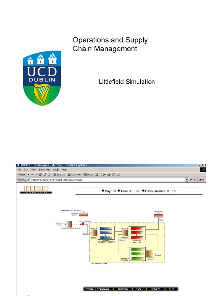 Littlefield Simulation Supply Chain Strategy | PDF | Computers