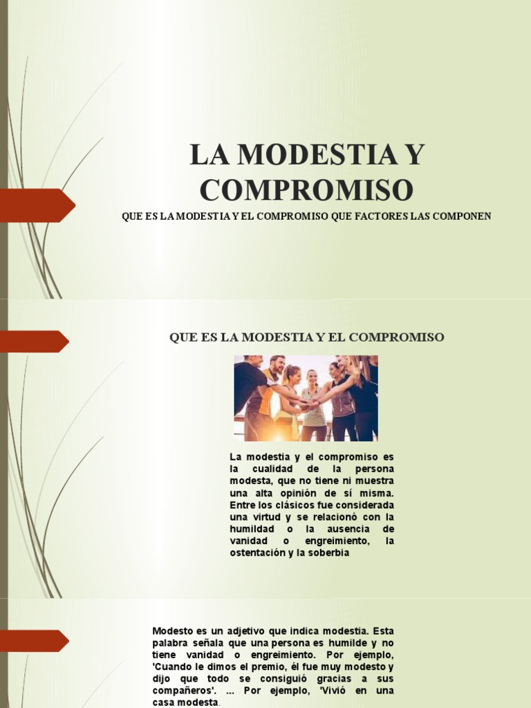 La Modestia y Compromiso 6 | PDF | Modestia | Virtud