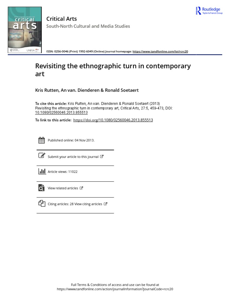 Revisiting The Ethnographic Turn in Contemporary Art | PDF ...
