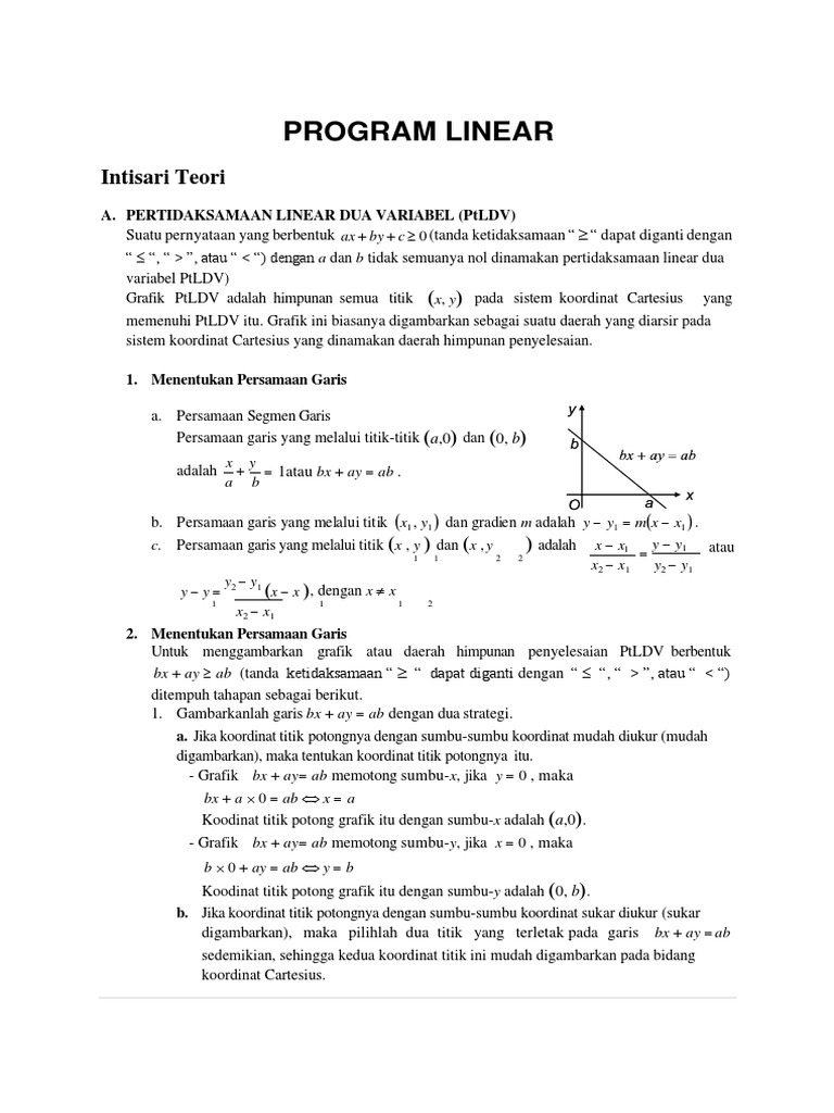 OPTIMAL LINEAR PROGRAM | PDF