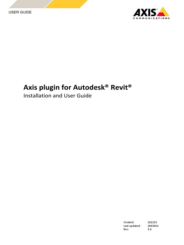 Axis Plugin For Autodesk® Revit®: Installation and User Guide | PDF ...