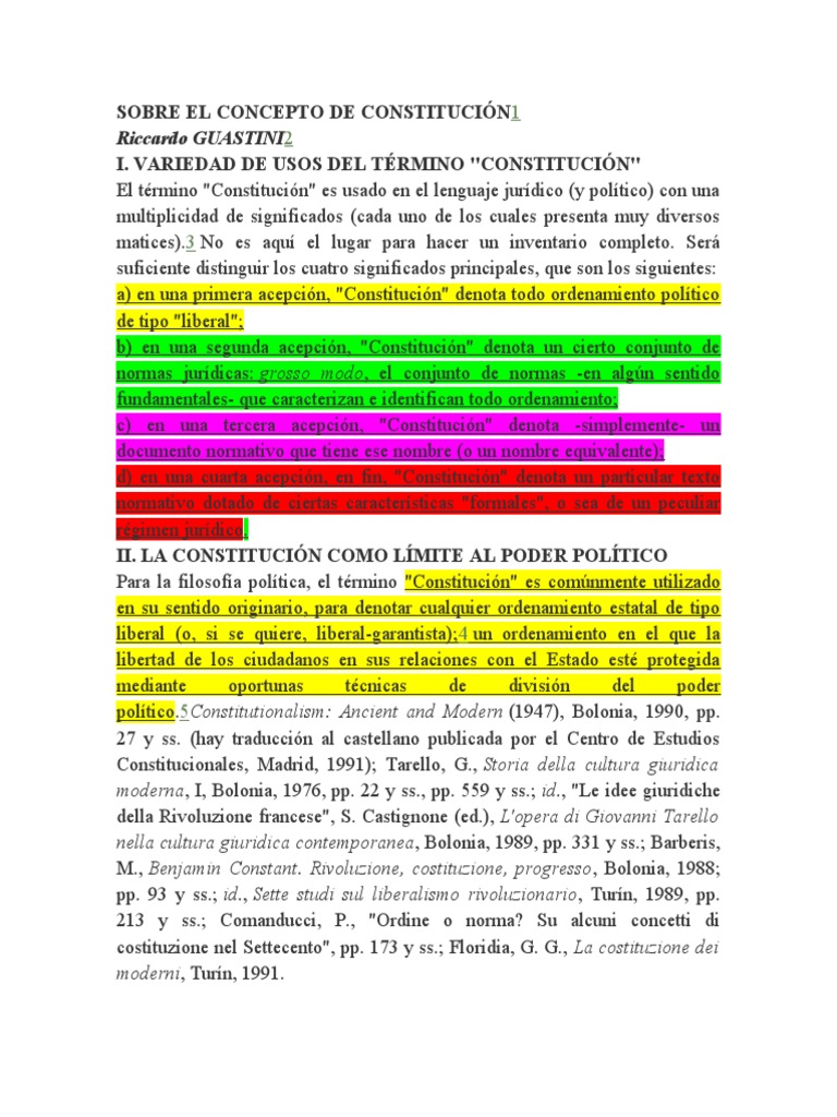 Significados y Funciones de la Constitución | PDF | Constitución ...