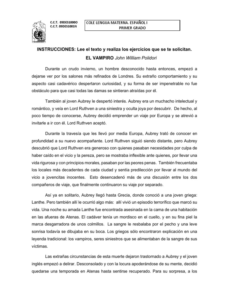 El Vampiro | PDF | El vampiro