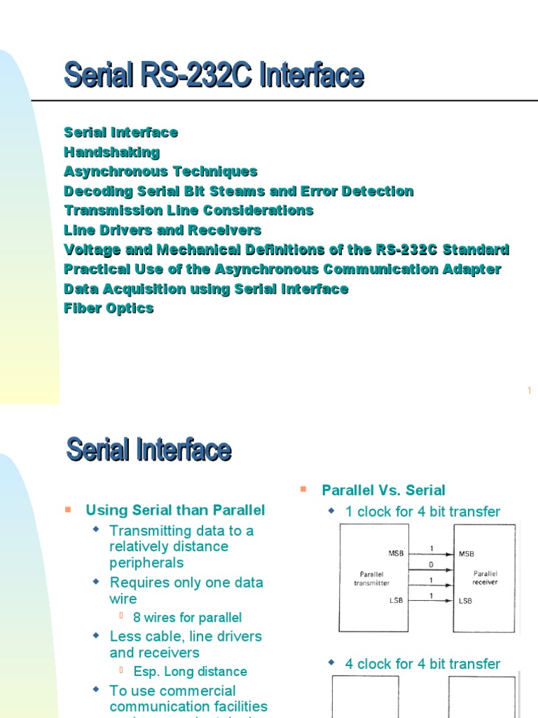 RS-232C Interface Overview and Use | PDF | Data Transmission | Physical ...