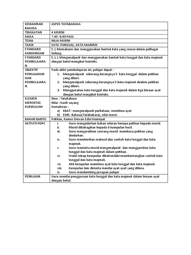 ERPH TING 4 Tatabahasa | PDF | Karier & Perkembangan | Seni & Disiplin Bahasa