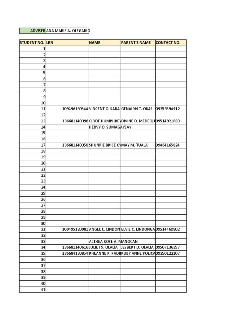 Id Mercy 2020 2021 Late | PDF | Philippines